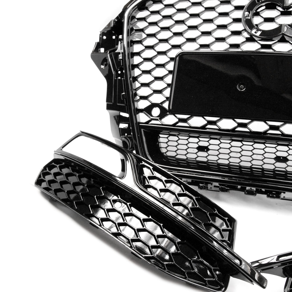 RS3 Style Honeycomb Grille & Fog Lights for Audi A3 S3 S Line 8v 13-16 – Cleandubs