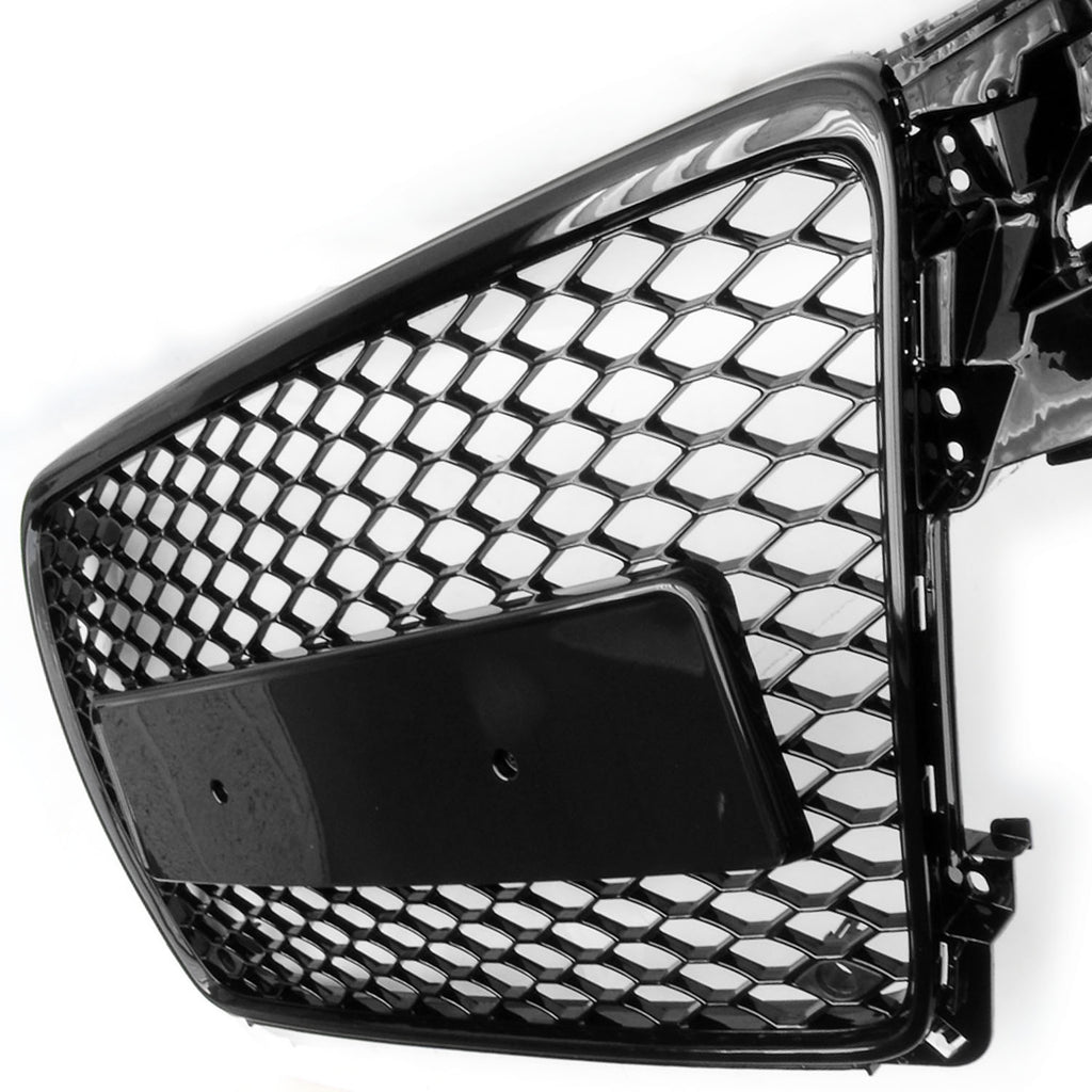 Audi A4 B8 2008-2012 RS4 Style Honeycomb Mesh Gloss Black Front Bumper ...