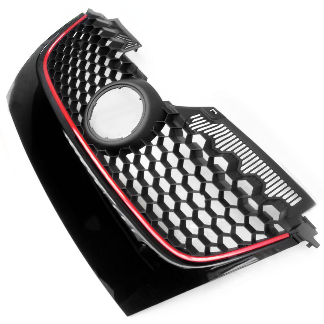GTI Style Black & Red Honeycomb Front Grille for VW Golf mk5 – Cleandubs