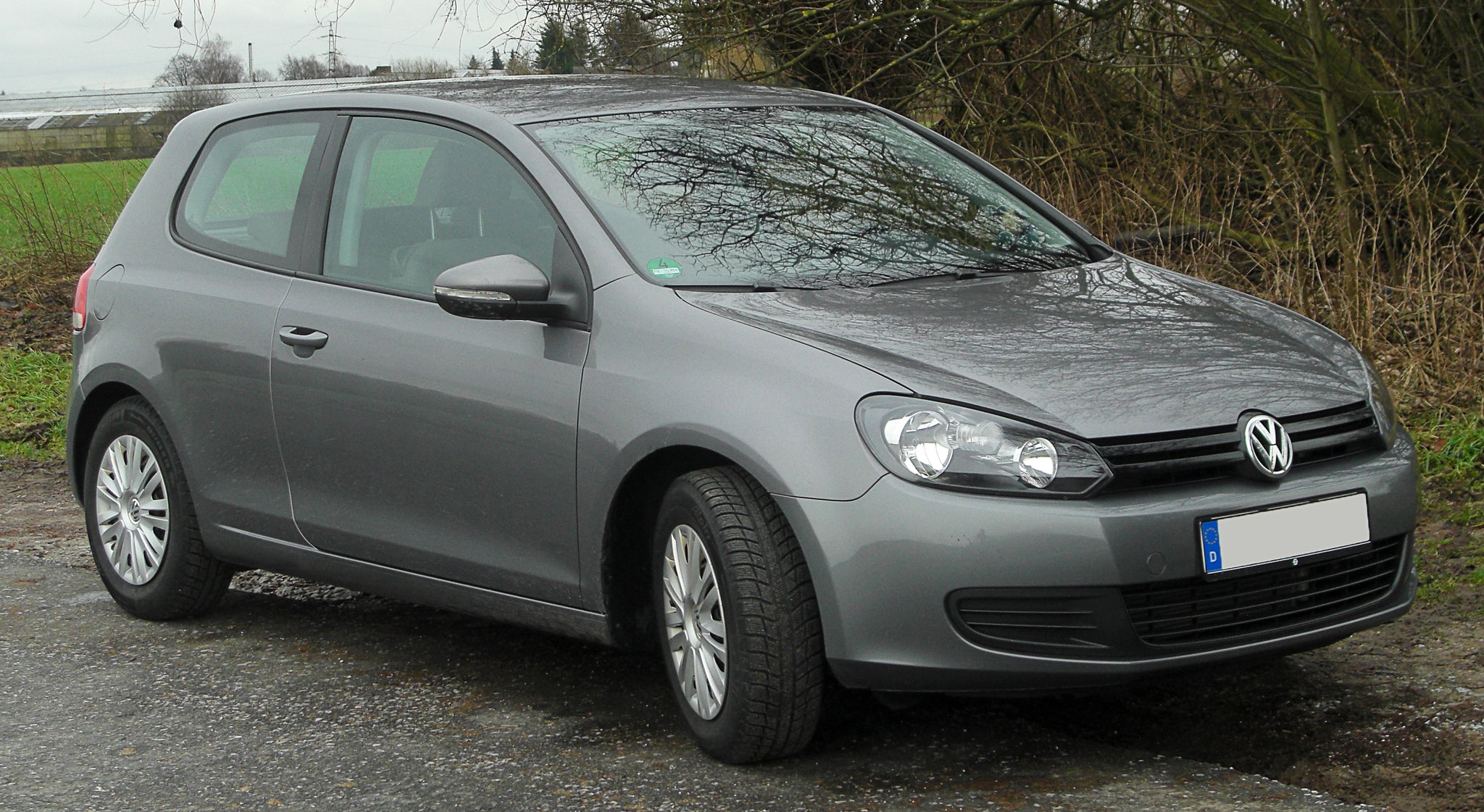 VW Golf mk6 Full Complete Door Wing Mirror United Grey Right Drivers S ...